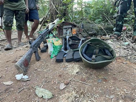 ထိတွေ့တိုက်ပွဲအတွင်း အောင်ဇေယျစစ်ကြောင်းထံမှ လက်နက်ခဲယမ်းတချို့ ကော်ဘရာသိမ်းဆည်း သံလွင်ခက်