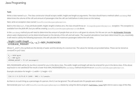 solved java programing task write a class named raft the