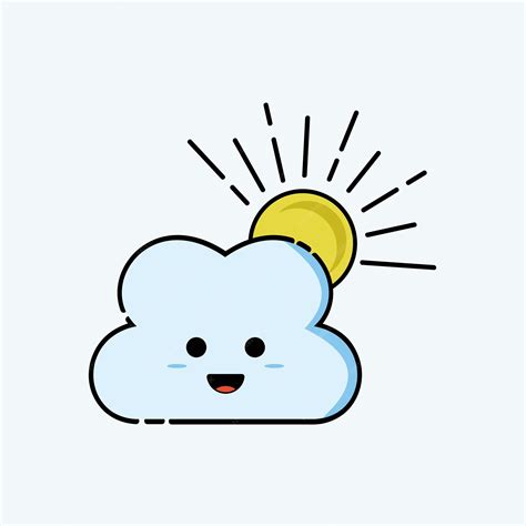 Premium Vector Vector Illustration Of Bright Cloud Character