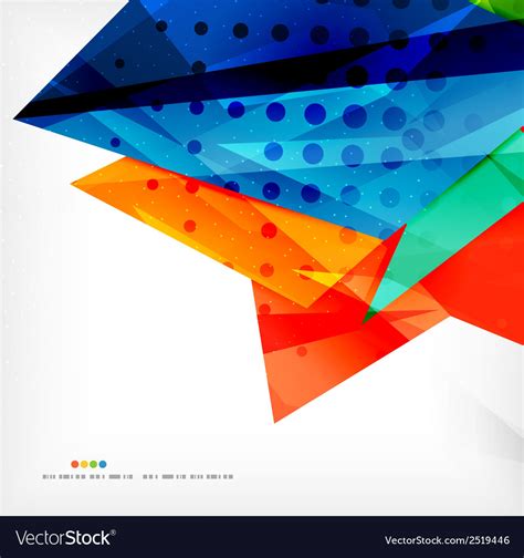 Abstract Colorful Overlapping Composition Vector Image