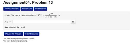 solved assignment04 problem 13 previous problem problem