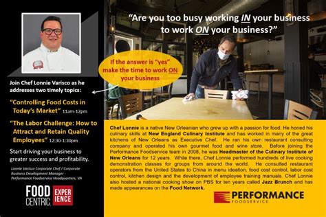 Foodservice Foodshow Restaurantowners Michael Conly