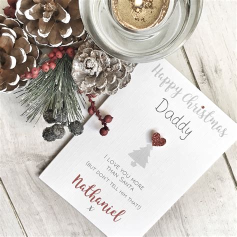 Daddy S Christmas Card Daddy S Personalised Christmas Etsy
