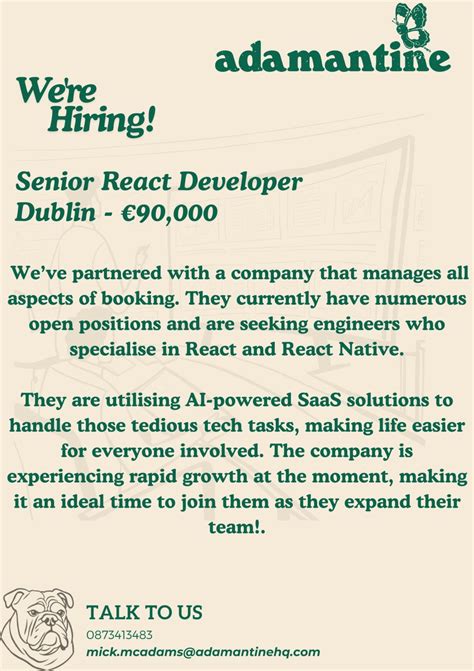 reactjs ai frontenddevelopment techjobs hiringdevelopers startuplife… mick mcadams