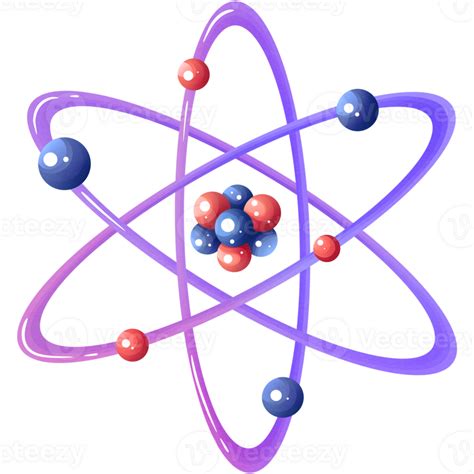 Atom With Particles Symbol 43729599 Png