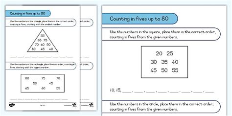 Grade 1 Maths Number Patterns 5s To 80 Teacher Made