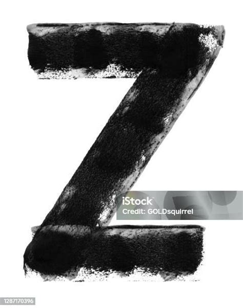 페인트 롤러와 두꺼운 검은 아크릴 페인트에 의해 부주의하게 그린 편지 Z 세 직선으로 구성된 놀라운 세부 사항 벡터 일러스트 독특한 자연 더러운 페인트와 페인트 희석과