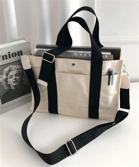 당일발송 5col 캔버스 배색 무지 텀블러백 캐주얼 크로스백 에코백 토트백 여행 보조가방 후드 맨투맨코디 패션룩 공부 다이어리 학원가방 남아 여아 기저귀가방 Mo2170