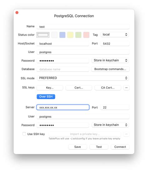 Tableplusでvagrant上のpostgresqlにsshで繋ぐサンプル設定 It資格マニアのエンジニア技術ブログ×英語