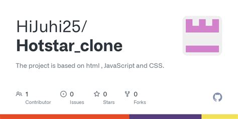 Github Hijuhi25hotstarclone The Project Is Based On Html Javascript And Css