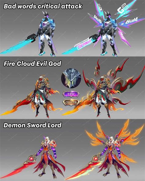 Survey Skin Epic Argus Demon Sword Mobile Legends Ml Esportsku