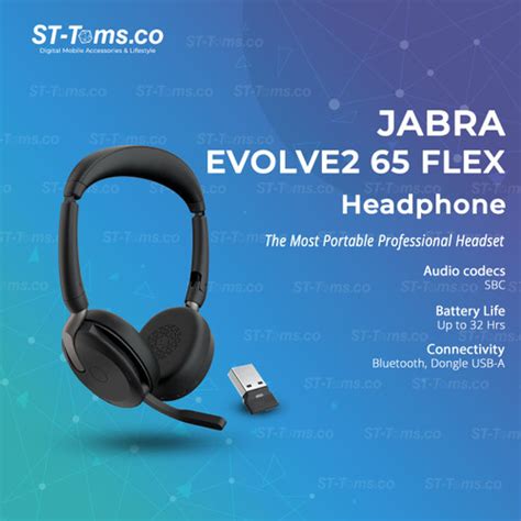 Promo Jabra Evolve Flex Bluetooth Wireless Connectivity Anc Headphone Cicil X Jakarta