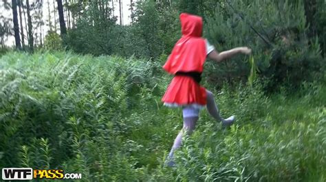 Horn Mad Red Riding Hood Has A Kinky Idea To Have Sex In The Woods