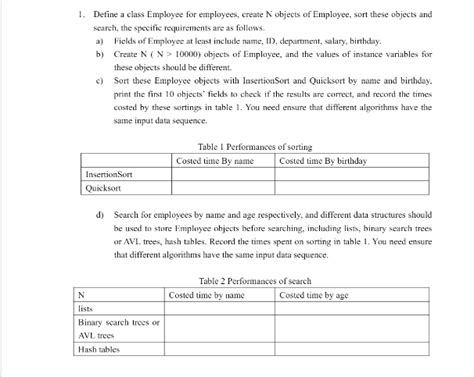 1 Define A Class Employee For Employees Create N