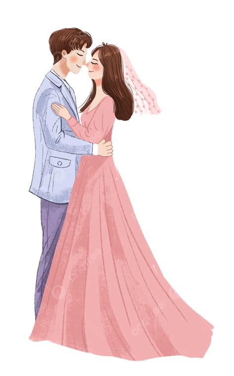 결혼식 아름다운 낭만적 인 신부와 신랑 웨딩 혼례 결혼식 Png 일러스트 및 Psd 이미지 무료 다운로드 Pngtree