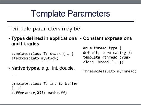 Templates Classes Template Classes Templatebased Classes Are Classes