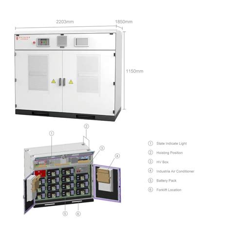 Chisage Ess All In One Battery Storage Cabinet 100kw 200kwh With