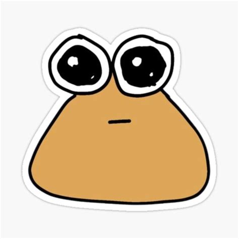 Cute Pou Sticker Sticker For Sale By Viverradesigns Redbubble