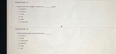 Given A Graph Defined By The Following Vertex Sel And