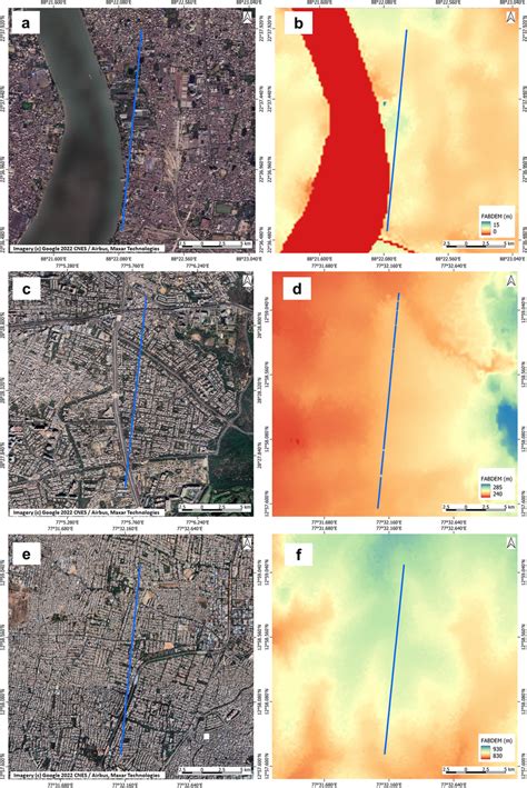 a subset of icesat 2 data track shown in blue overlaid on satellite