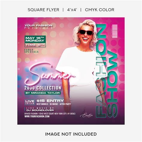 Premium Psd Summer Fashion Show Flyer