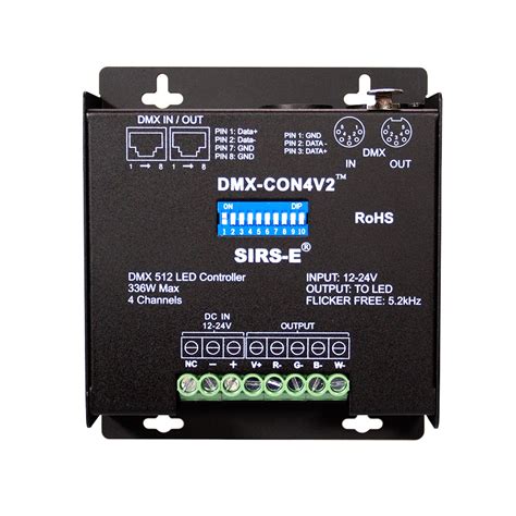 RGBW Channel High Power LED DMX Controller SIRS E