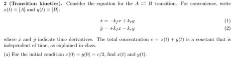 Solved Consider The Equation For The A B Transition For Chegg Com