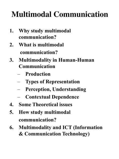 Ppt Multimodal Communication Powerpoint Presentation Free Download