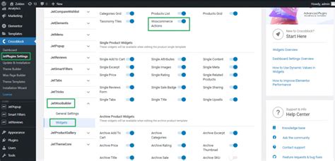 Woocommerce Actions Widget Overview