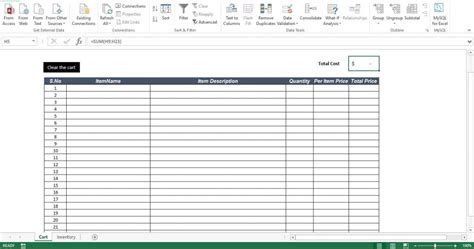 How To Create An Automated Shopping Cart In Excel Workbook