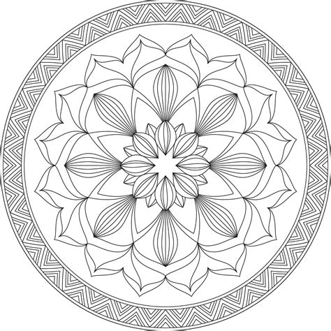 Zen Pattern Mandala Design Intricate Geometric Art Circular Flower