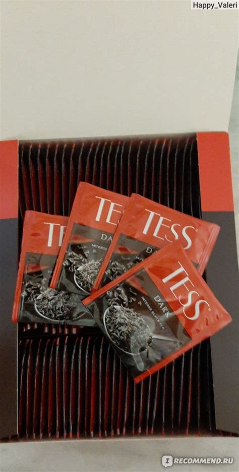 Чай в пакетиках Tess DARK - «Согреет ваше сердечко . Вкусный чай от ...