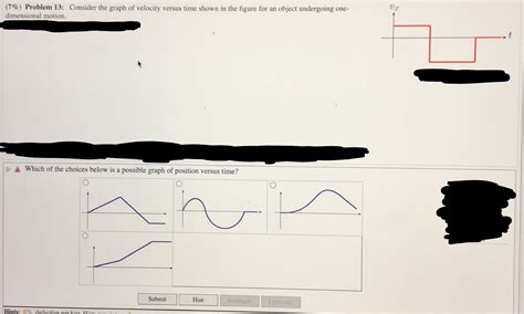 Solved 7 Problem 13 Consider The Graph Of Velocity