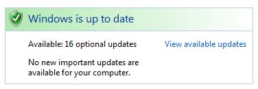 Disable Or Hide Optional Updates On Windows Vista
