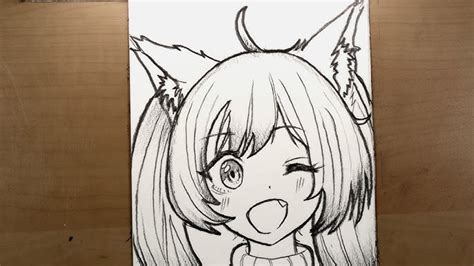 Anime Wolf Girl Drawings Beginners How To Draw Anime Wolves Anime