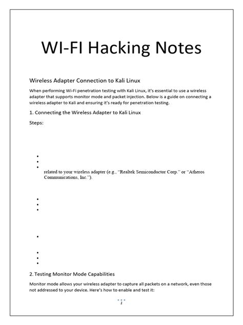 Wifihackingnotes Pdf