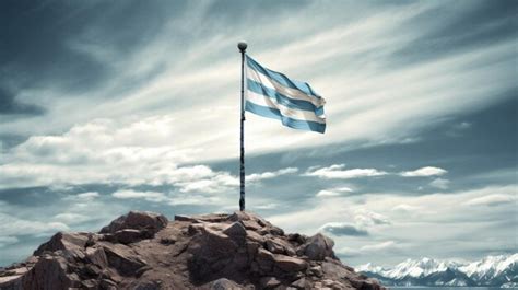 Premium Ai Image Argentinas Flag Flying High