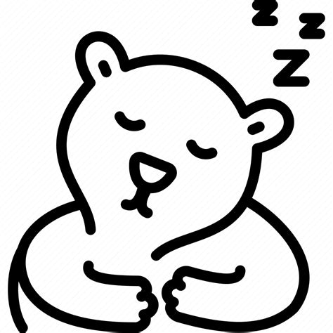 Hibernate Sleep Hibernation Winter Dormant Polar Bear Night Icon Download On Iconfinder