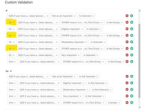 How To Force Responses To All Statements In A Matrix Type Questions But Not Other Text Entry