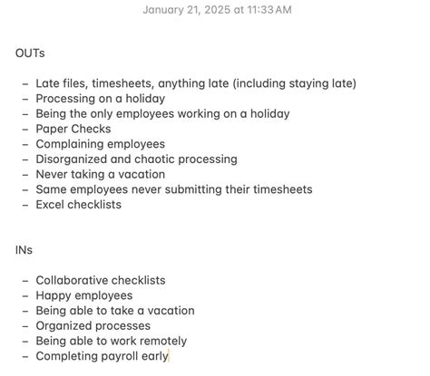 Payroll Payrollprocessing Checklists Lnkt
