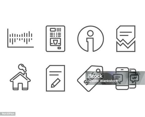 판매 티켓 편집 문서 및 커피 자동 판매기 아이콘 손상 된 파일 열 다이어그램 및 스마트폰 Sms 표지판 0명에 대한 스톡 벡터