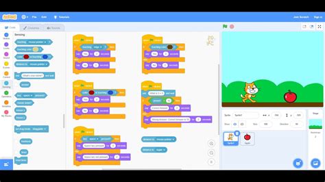 scratch tutorial 21 understanding sensing in scratch part 1 youtube