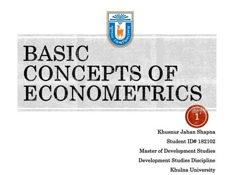 Basic Concepts Of Econometrics Pptx Business Business And Finance