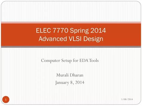 Ppt Effective Setup For Advanced Vlsi Design Eda Tools Configuration Guide Powerpoint