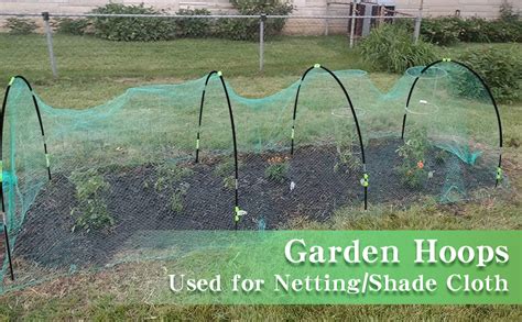 Garden Hoops For Diy Grow Tunnel Rust Proof Fiberglass