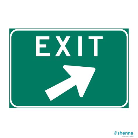 Exit Right Angled 30 Degree Arrow Traffic Signs Guide Sherine Industries Reflective