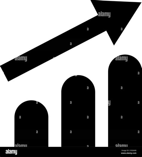 Rounded Bar Graph Silhouette Icon Editable Vector Stock Vector Image