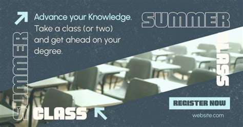 College Summer Class Facebook Ad Brandcrowd Facebook Ad Maker