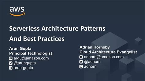 Serverless Architecture Patterns And Best Practices PPT