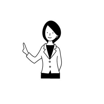 案内する女性のイラスト おしゃれ 簡単イラスト No 25969447｜無料イラスト・フリー素材なら「イラストac」